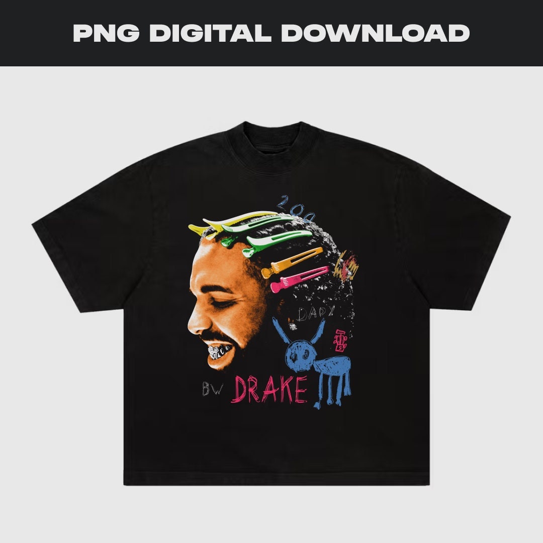 DRAKE PNG | Rap Tee Concert Merch for All the Dogs | Rare Hip Hop ...
