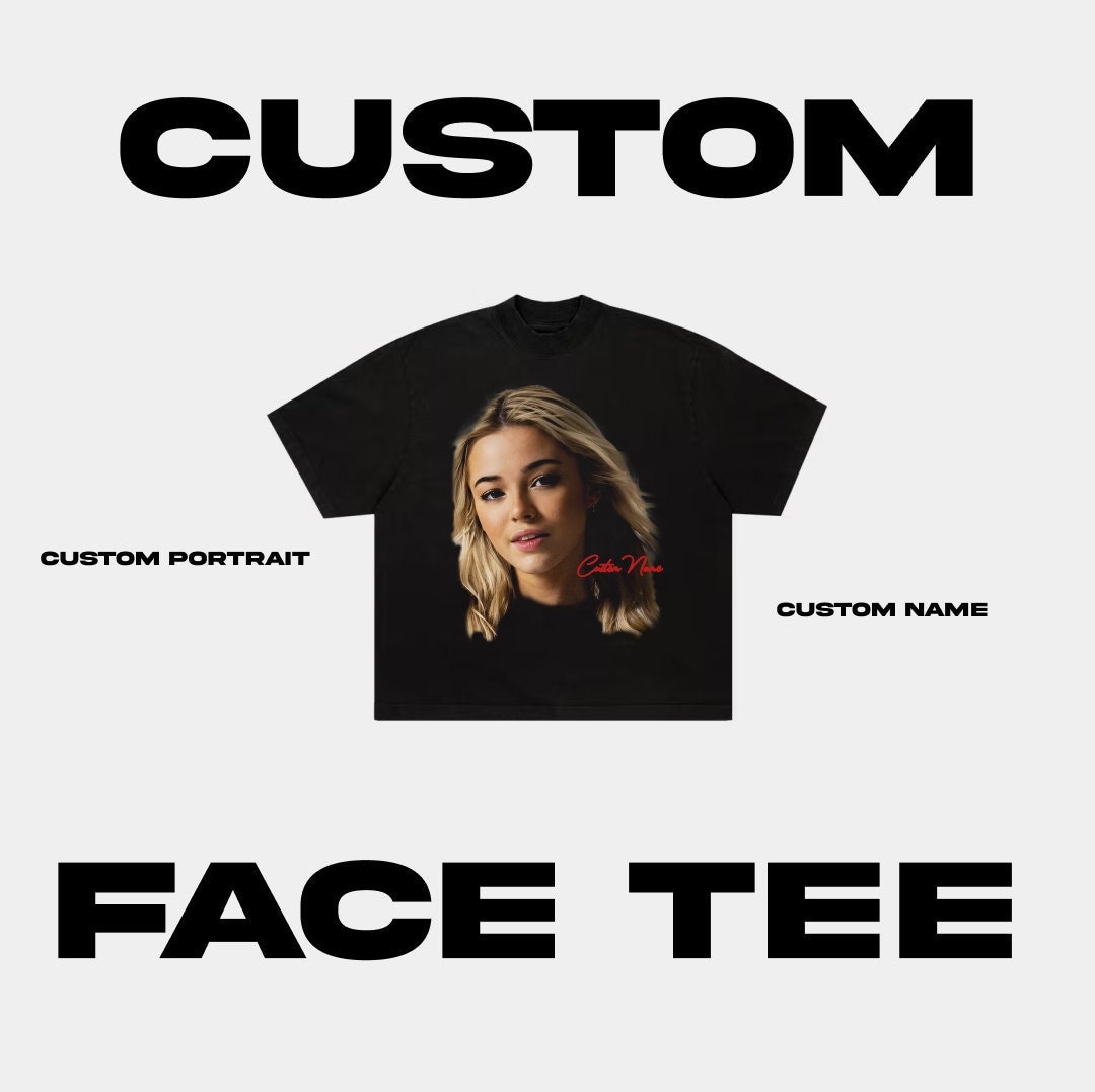 Custom Face Rap Tee, Custom Photo - Vintage Graphic 90s Tshirt, Custom ...