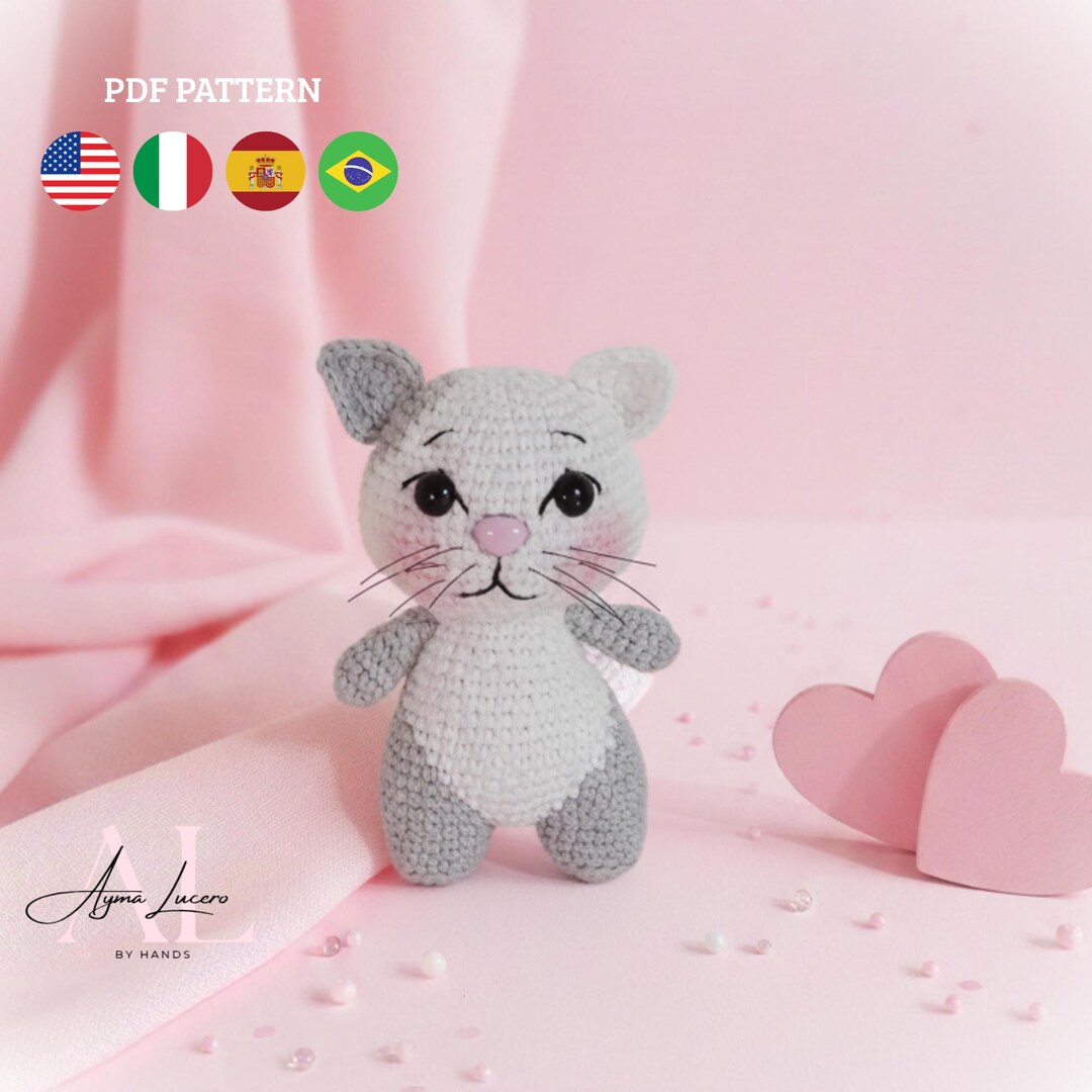 Crochet Kitten Amigurumi Pattern | Cat Tutorial (PDF Pattern) - Etsy