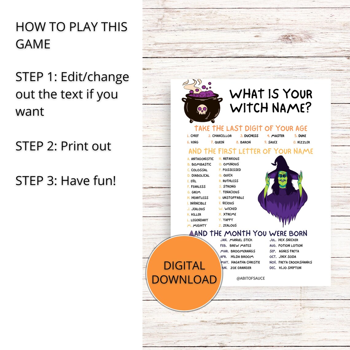 Halloween Name Tag, Name Generator, Whats Your Name Game, Hello My Name ...
