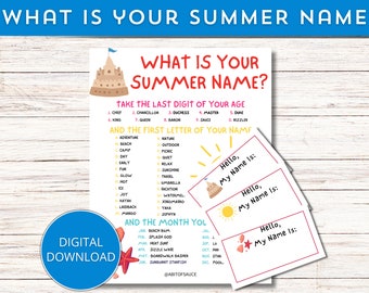 What's Your Name Game, Hello My Name Is, Summer Name Game, Pool Party ...