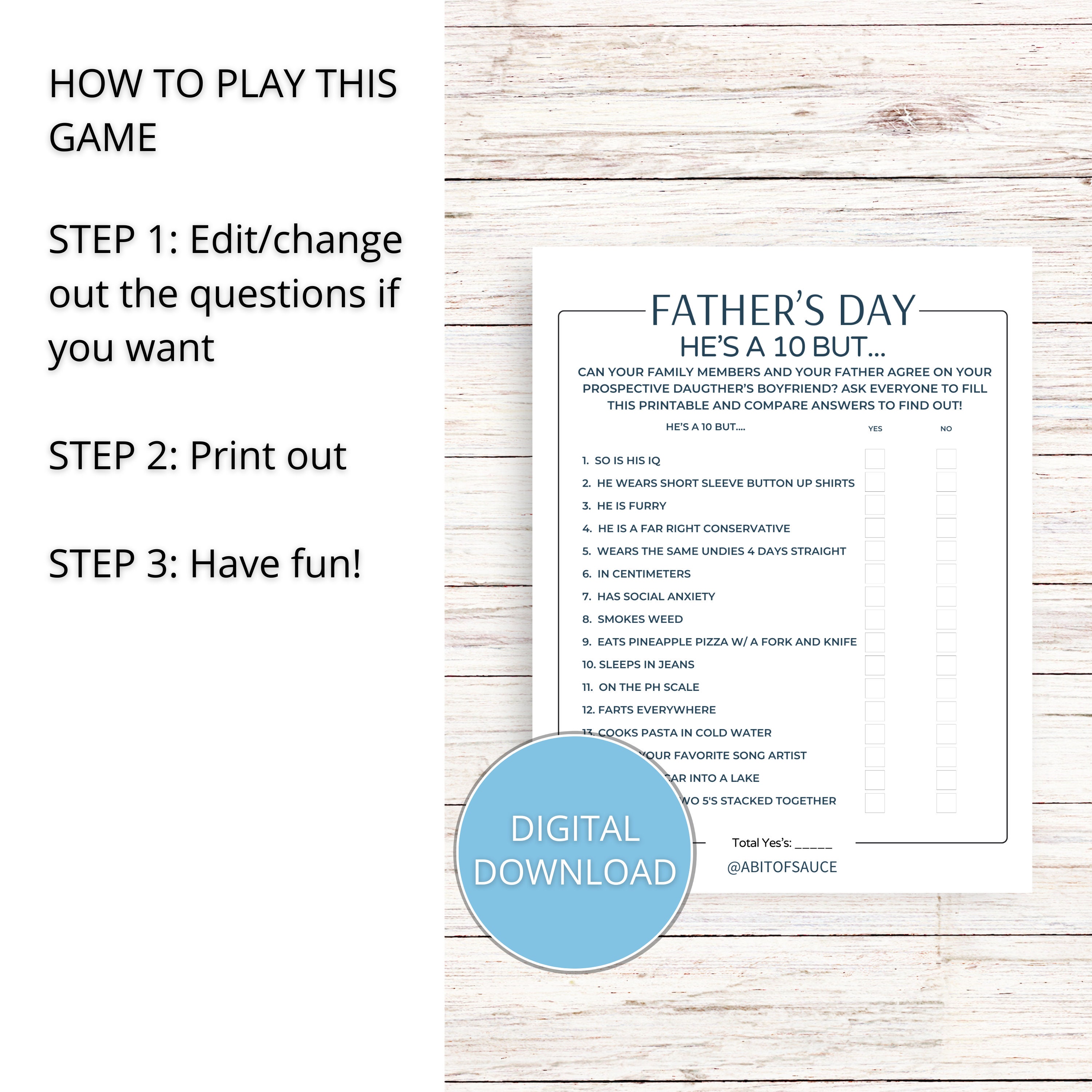 Father's Day Would You Rather Game, Father's Day Games Printable, Would ...
