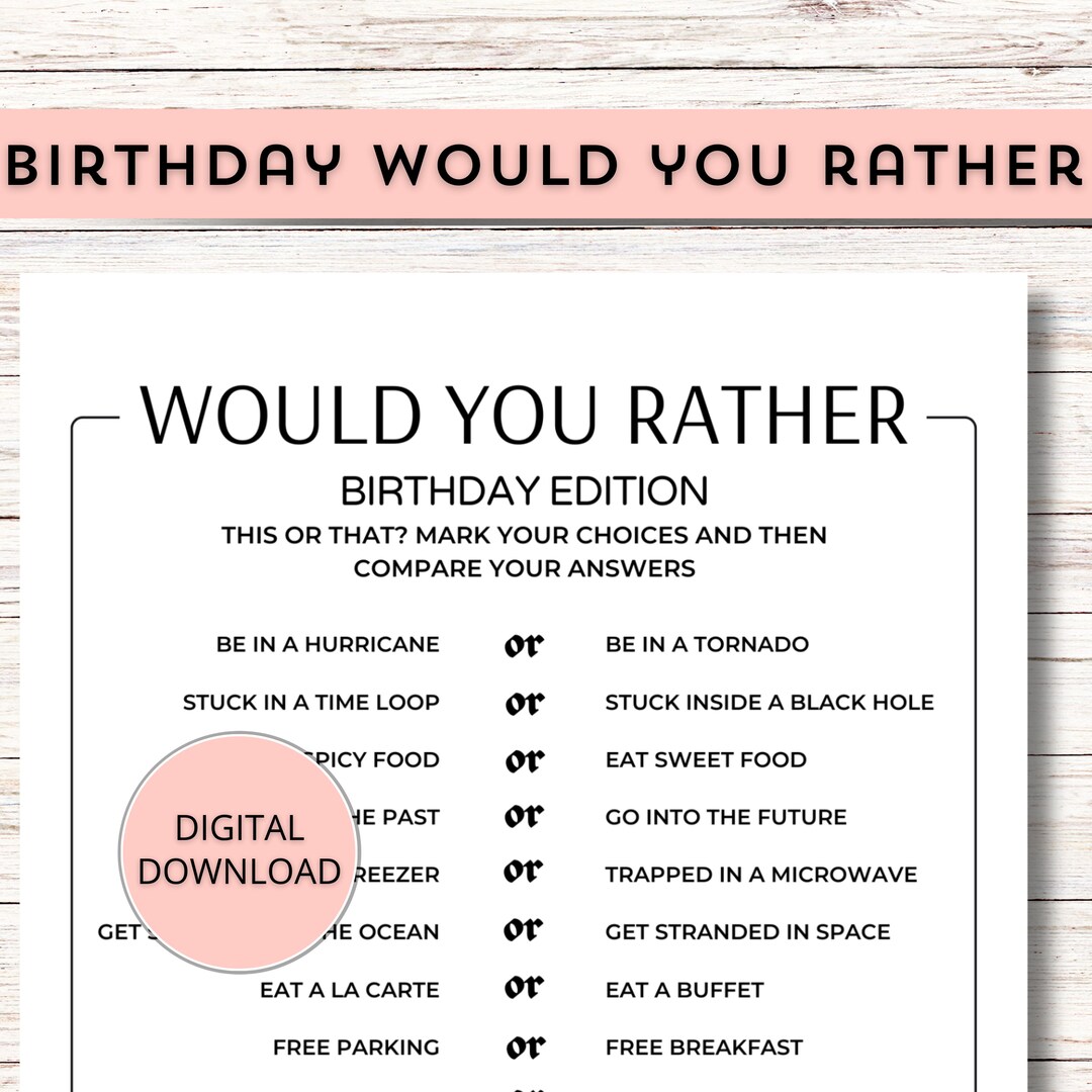 Would Rather Game, Would Rather Guess, Would She Rather, She Rather ...