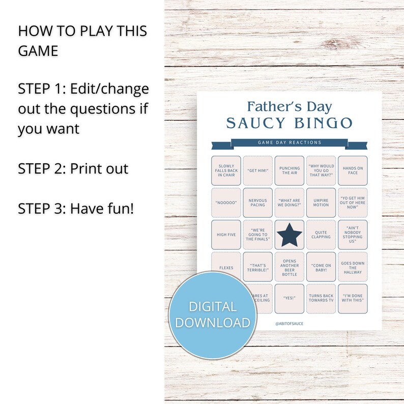 Printable Father's Day Bingo, Father's Day Bingo Cards, Father's Day ...