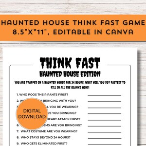 Think Fast Game, Think Fast, Scary Games, Halloween Family Fun, Fall ...