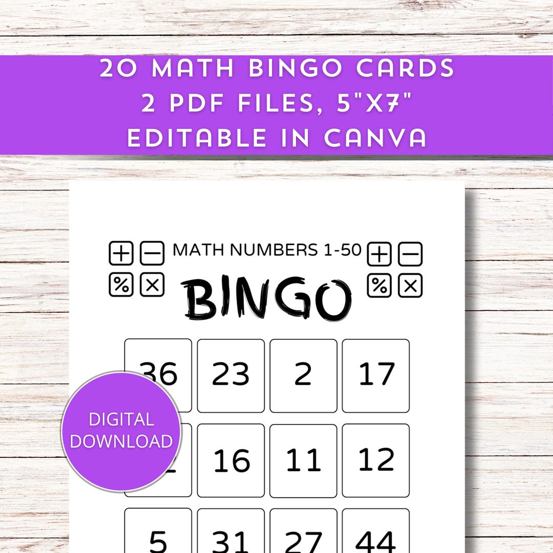Classroom Bingo, Learn Math, Math Game, 1st Grade Math, School Bingo ...
