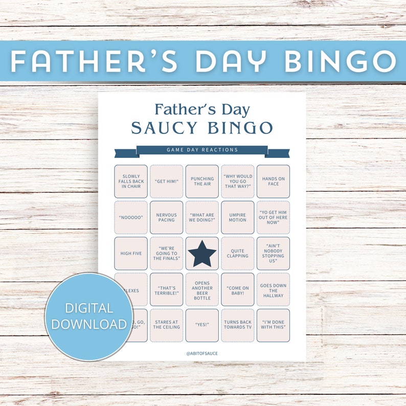 Printable Father's Day Bingo, Father's Day Bingo Cards, Father's Day ...