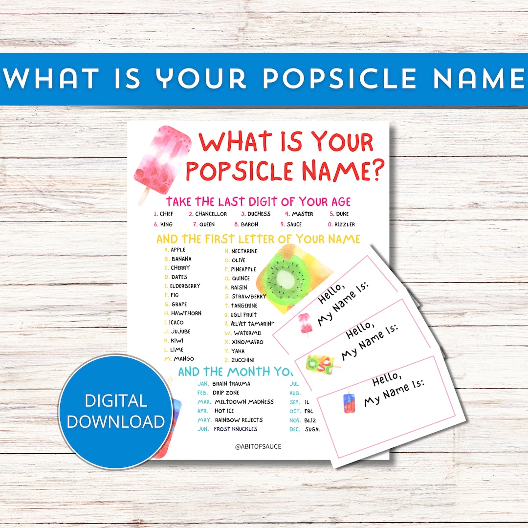 What's Your Name Game, Hello My Name Is, Summer Name Game, Pool Party ...