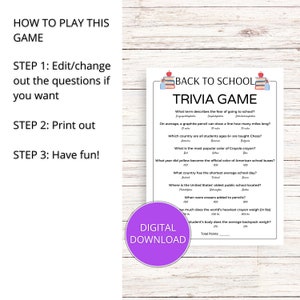 School Trivia, Fun Trivia Quiz, Trivia Questions, Trivia Cards, Trivia ...