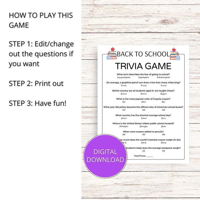 School Trivia, Fun Trivia Quiz, Trivia Questions, Trivia Cards, Trivia ...
