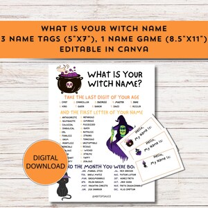 Halloween Name Tag, Name Generator, Whats Your Name Game, Hello My Name ...