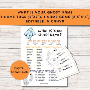 Halloween Name Tag, Name Generator, Whats Your Name Game, Hello My Name ...