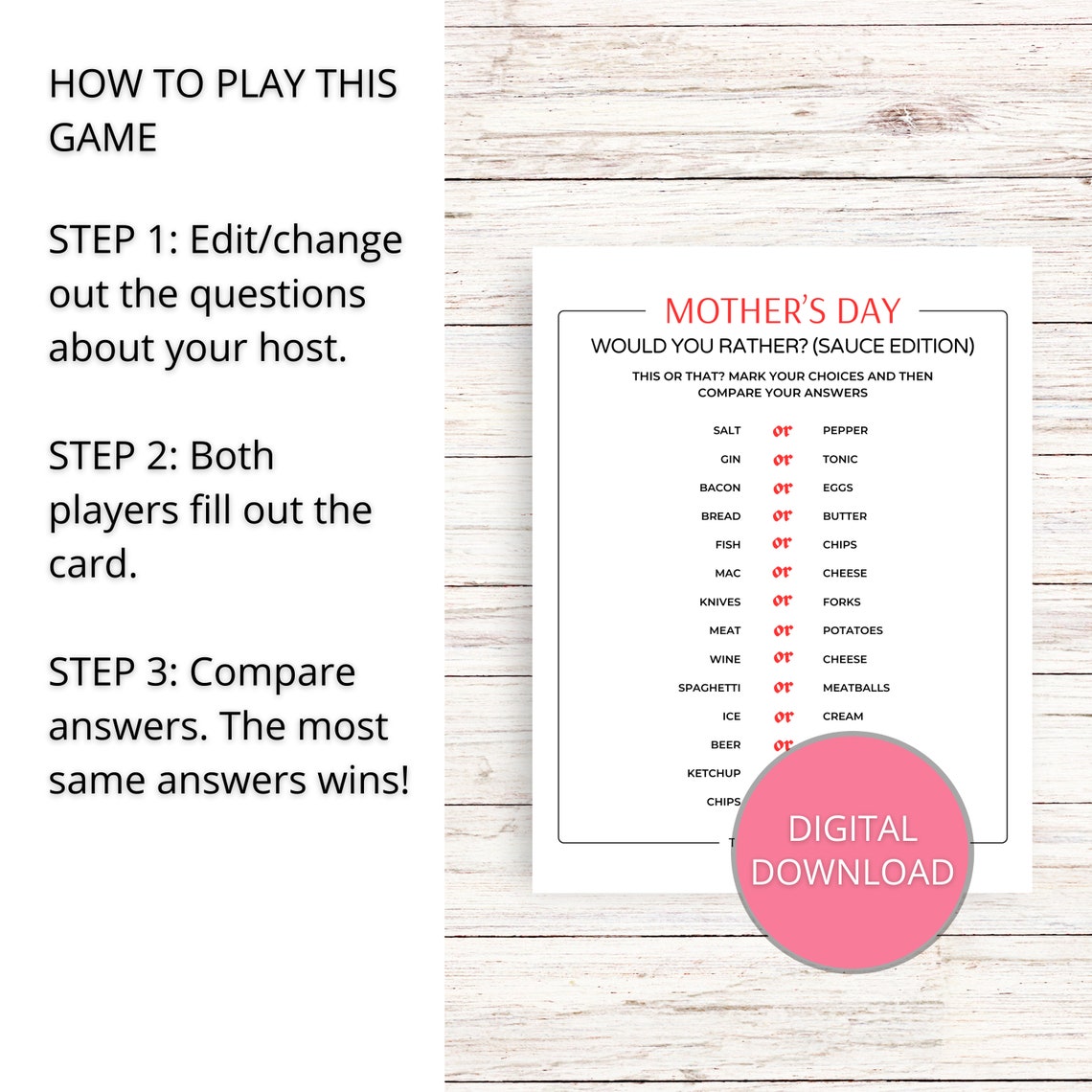 Would You Rather Mom, Would You Rather Slumber Party, Mother's Day ...