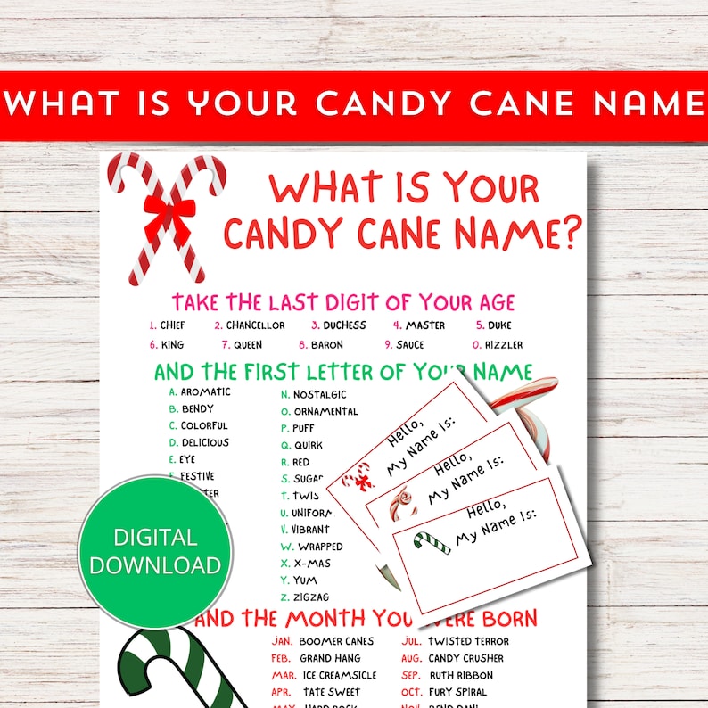 Whats Your Name Game, Hello My Name Is, Name Generator, Xmas Party ...