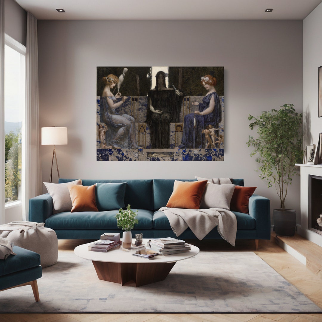 The Three Fates by Alexander Rothaug 1910 Print Reproduction Painting ...