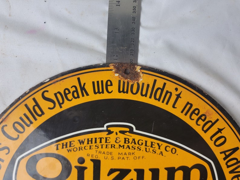 Vintage Oilzum Motor Oils Porcelain Sign Pump Plate Gas Station Oil ...