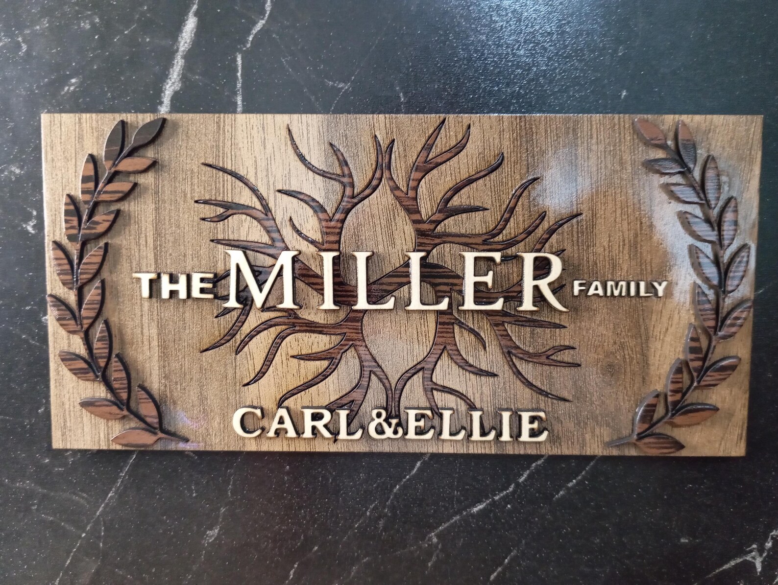 Personalized Layered MDF Wall Hanging Keychain Holder With Magnetic Key ...