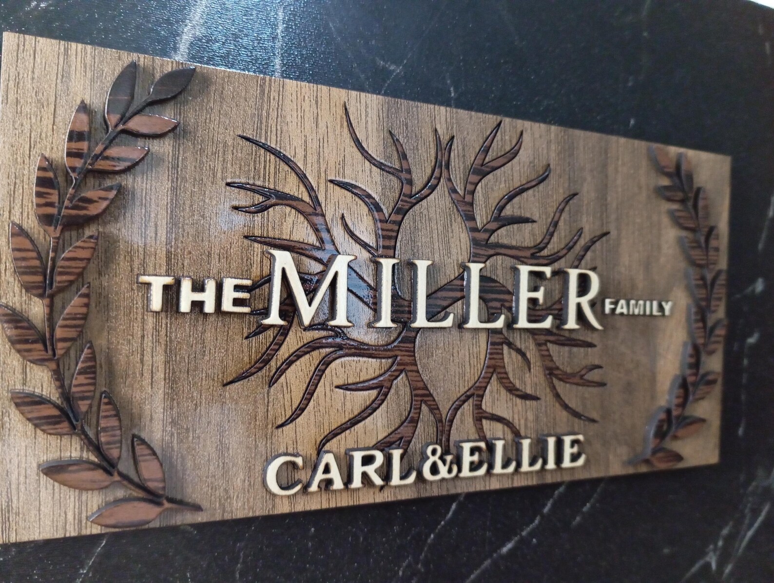 Personalized Layered MDF Wall Hanging Keychain Holder With Magnetic Key ...