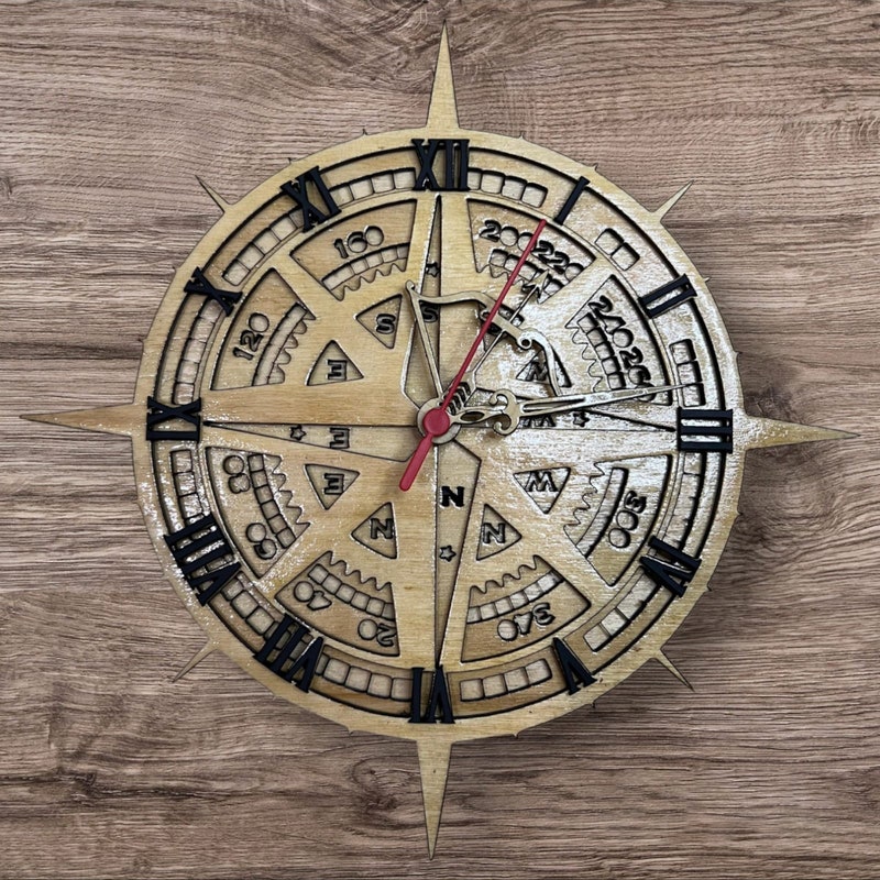 Wooden Compass Wall Art - Etsy