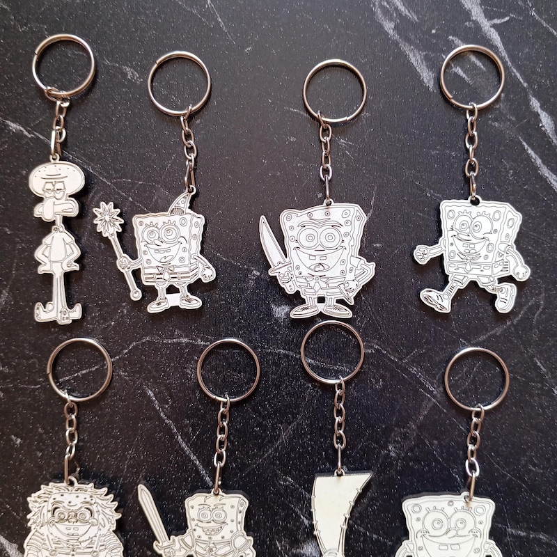 Spongebob Keychain - Etsy