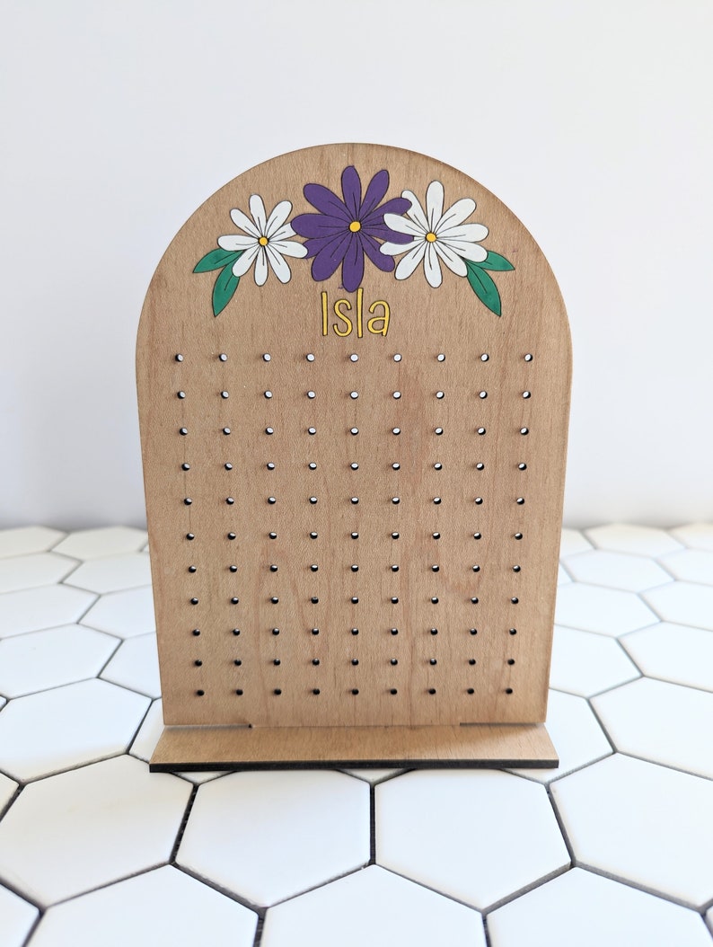 Personalized Daisy Earring Stand - Personalized Jewelry Holder ...