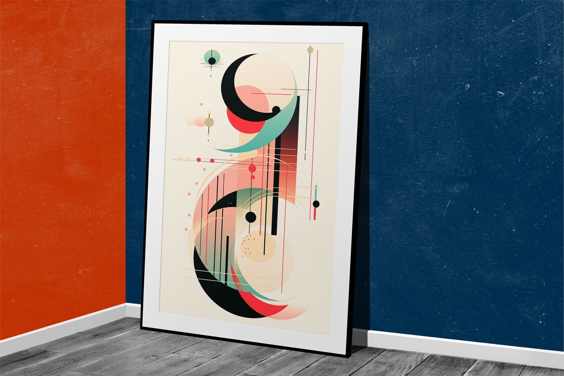 Abstract Art Style, Modern Wall Art, Round Shape Wall Art Decor ...