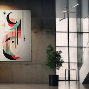 Abstract Art Style, Modern Wall Art, Round Shape Wall Art Decor ...