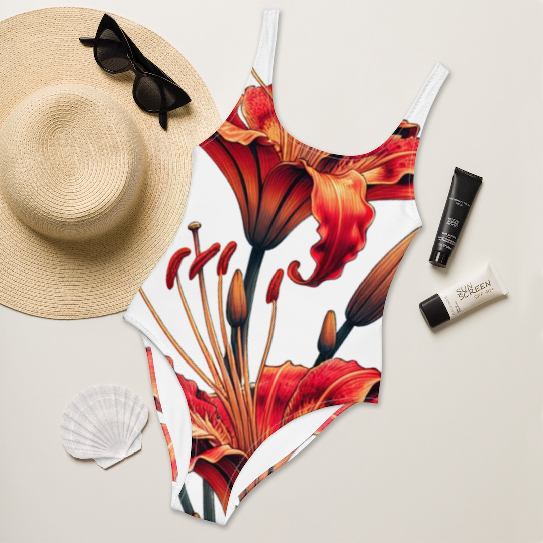 One-piece Gospel Swimsuit Ladies Lily Swimsuit Christian Swimwear ...