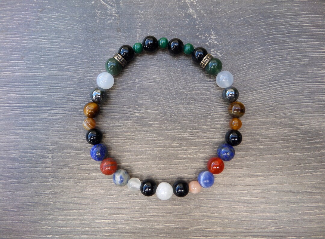 Full Moon and the Five Elements Bracelet for Men - Etsy
