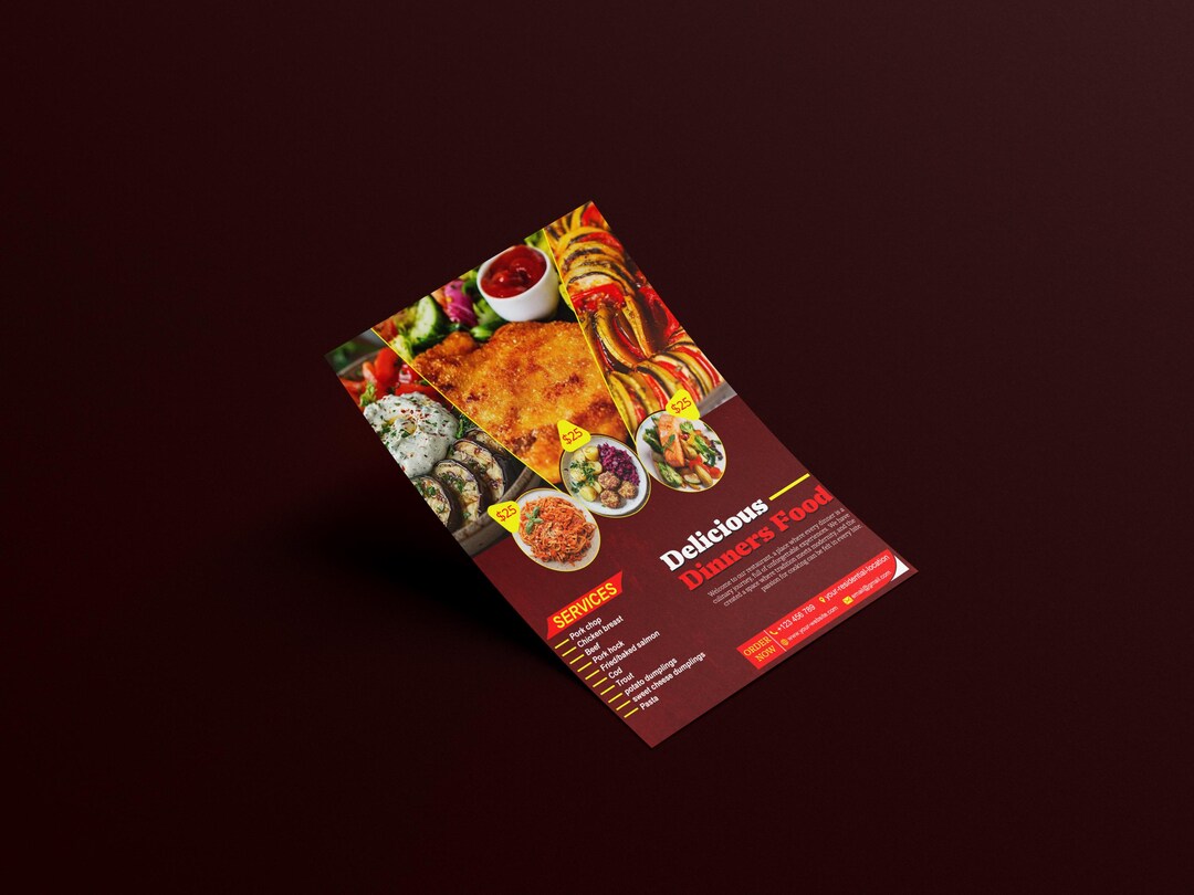 Restaurant Flyer Template | Delicious Dinners Every Day, Tasty Takeaway ...
