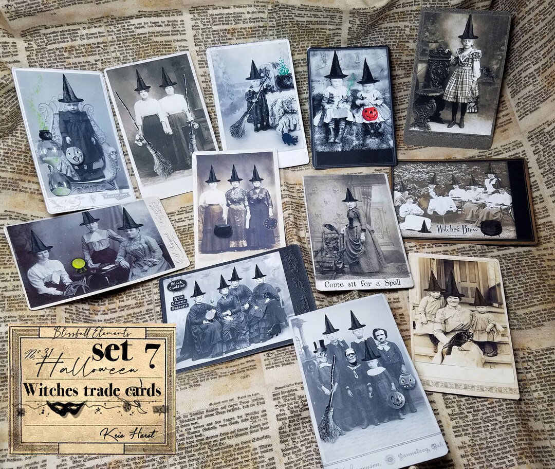 Set 7 Witches Trade Cards - Etsy