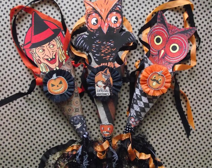 Set 3 Handmade Halloween Cones - Etsy