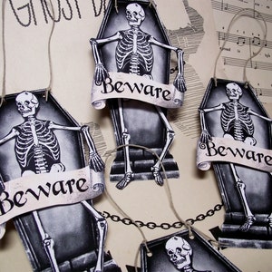 Halloween Download Skeleton Tags - Etsy