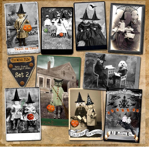 The Witch Files Cabinet Cards Instant Download - Etsy