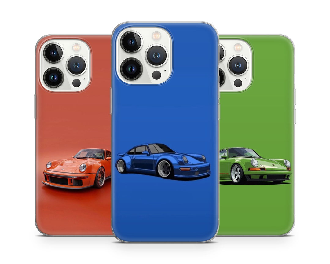 German 911 Style Sports Car Colourful Phone Cases for iPhone 15 14 13 ...