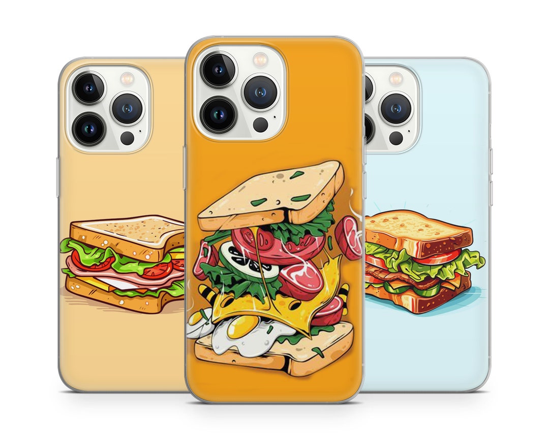 Juicy Delight: Sandwich Illustration Phone Cover for iPhone 15 14 13 12 ...