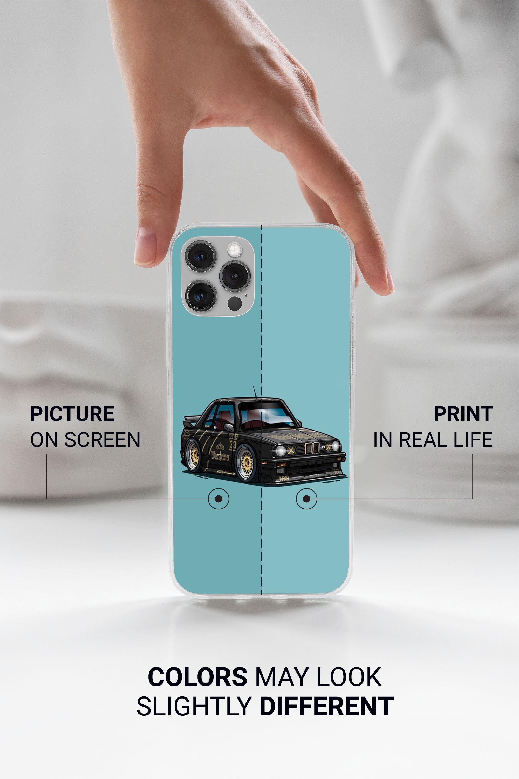 German Style Sports Car Cartoon JDM Phone Cases for iPhone 15 14 13 12 ...