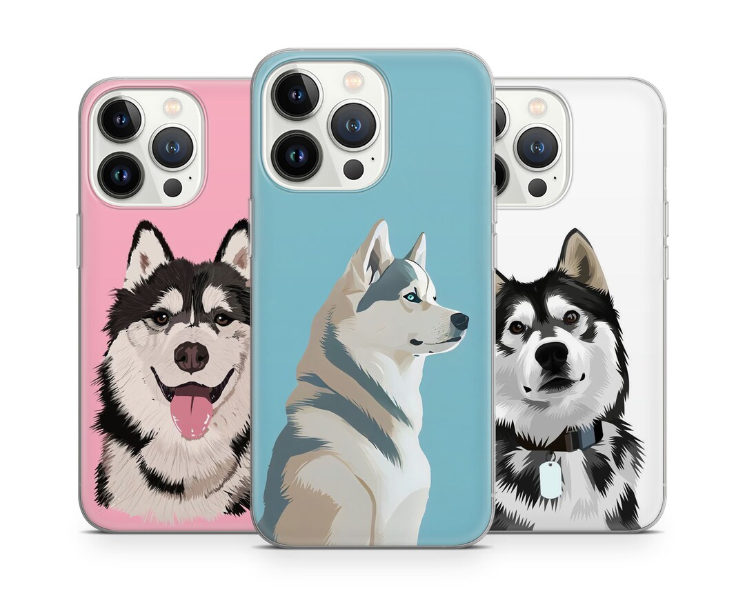 Siberian Husky Portrait: Stylish Dog Phone Cases for iPhone 15 14 13 12 ...