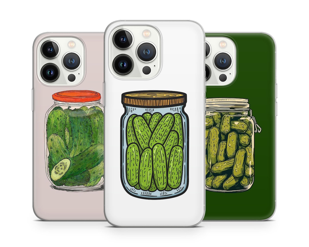 Aesthetic Pickles Charm Illustration Phone Case for iPhone 15 14 13 12 ...