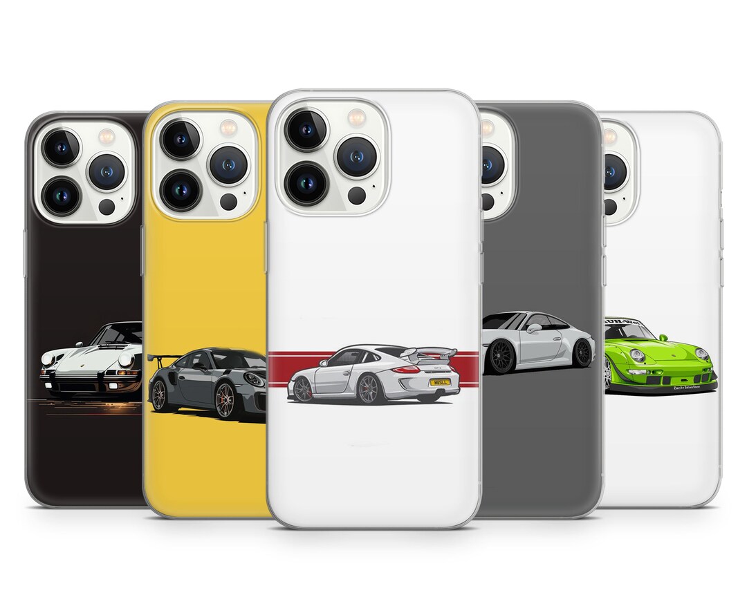 German 911 Style Sports Car Unique Phone Cases for iPhone 15 14 13 12 ...