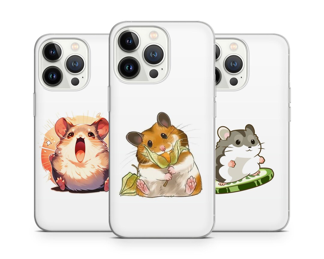 Cheeky Chubsters: Cartoon Hamster Phone Cases for iPhone 15 14 13 12 ...