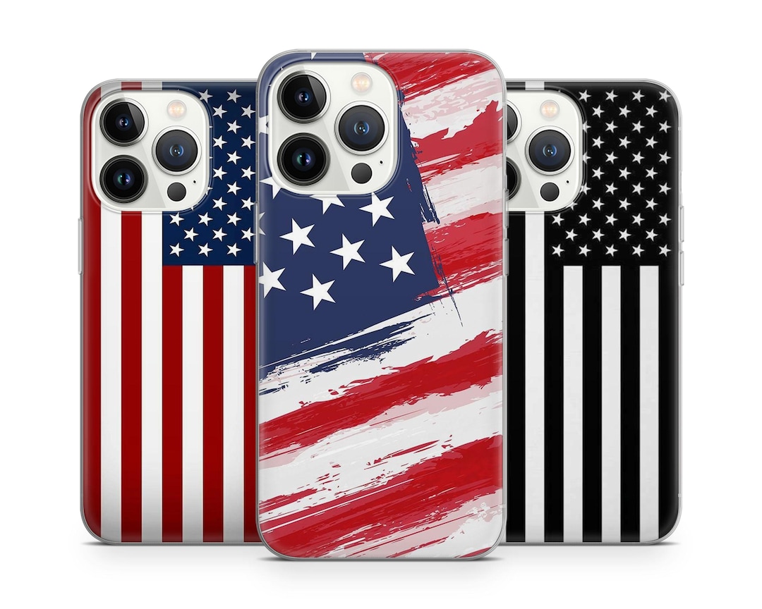 USA Flag Phone Cases for iPhone 15 14 13 12 Pro Max, Fits Samsung 24 23 ...