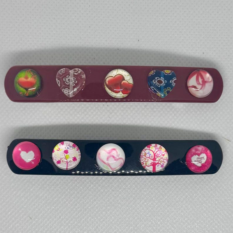 Heart Barrettes - Etsy