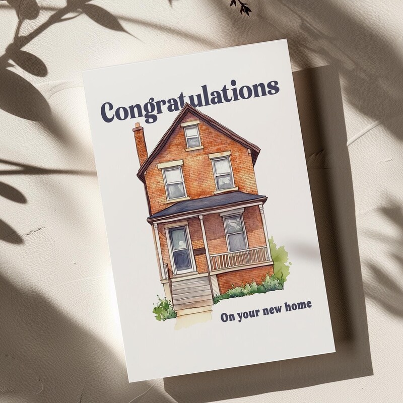 Printable Card New House - Etsy