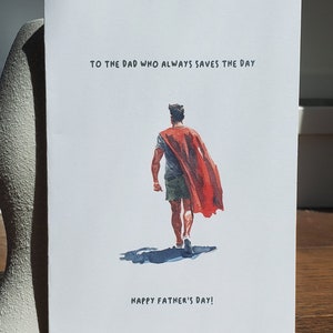 Printable Fathers Day Card | Super Dad Fathers Day Card | Digital ...