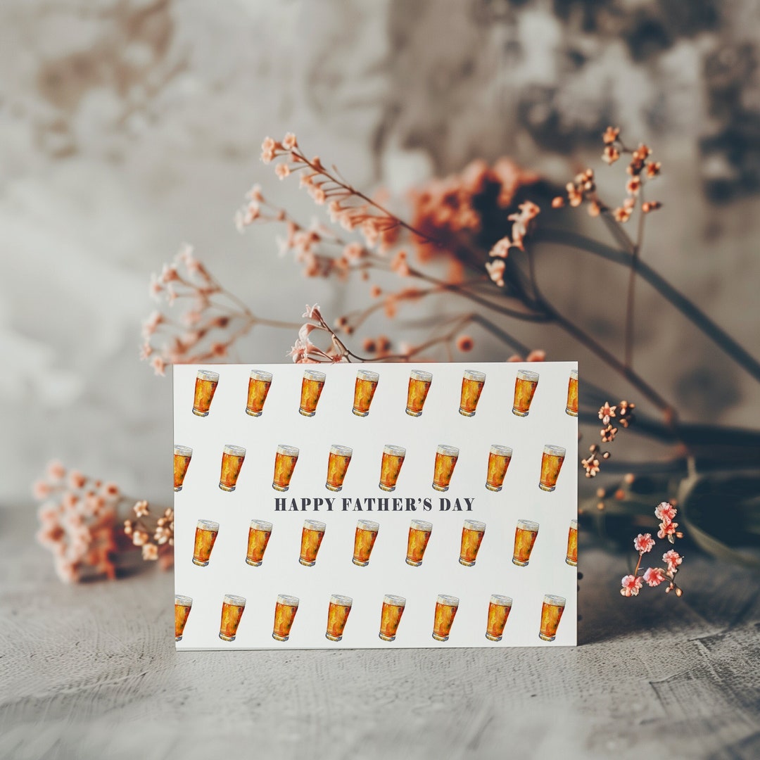 Printable Fathers Day Card | Wall of Pints Fathers Day | Digital ...