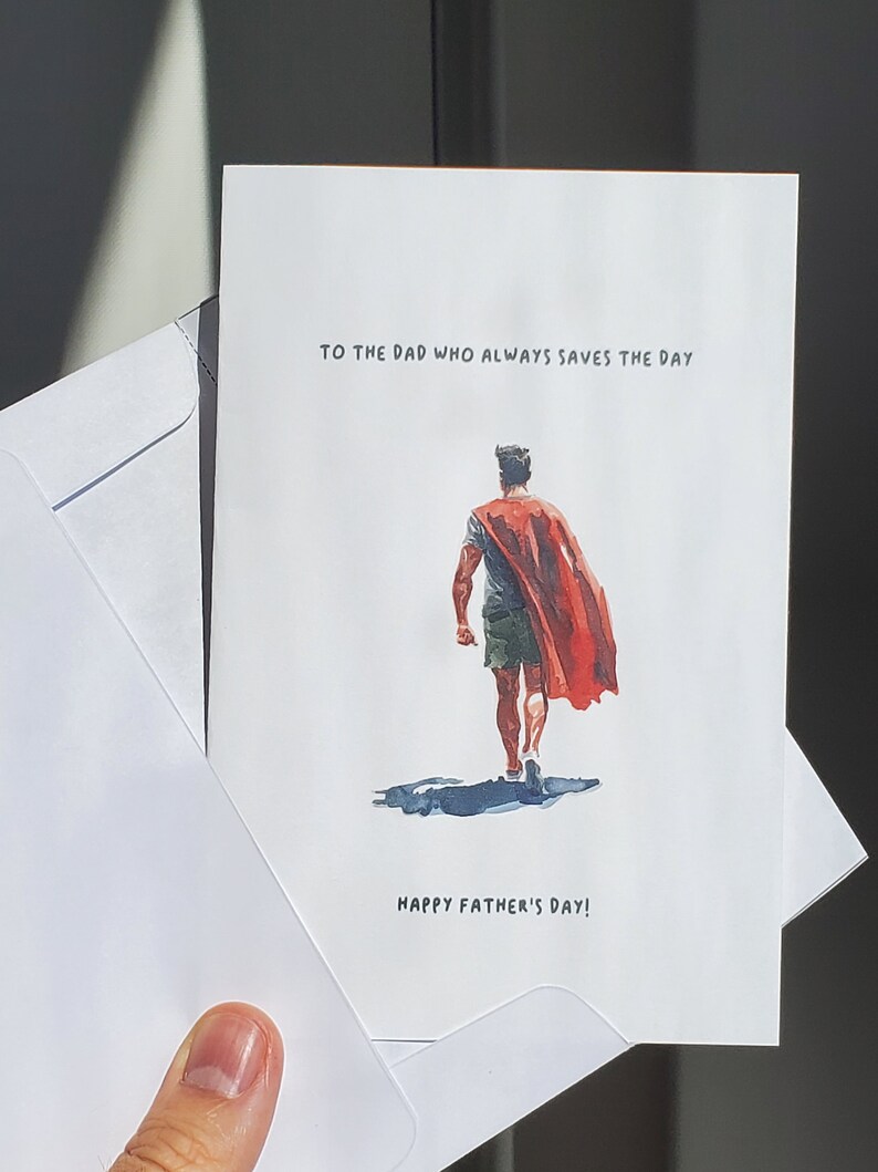 Printable Fathers Day Card Super Dad Fathers Day Card Digital Fathers ...