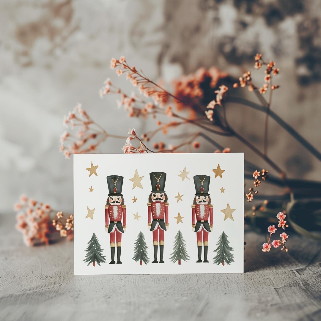 Printable Nutcracker Christmas Card | Digital Download | Festive ...