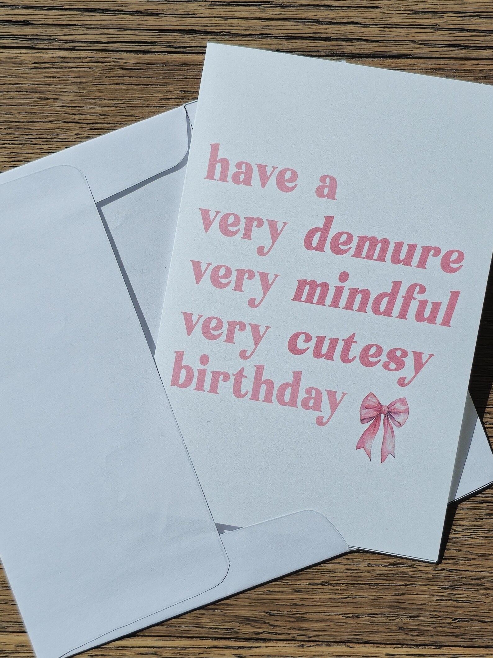 Very Demure Very Mindful Very Cutesy Printable Birthday Card| Digital ...