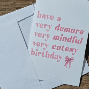 Very Demure Very Mindful Very Cutesy Printable Birthday Card| Digital ...